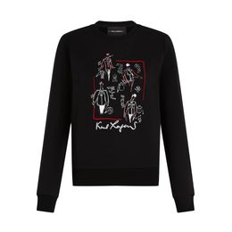 K by KARL LAGERFELD Karl Lagerfeld Sweatshirt 'Karl Series' Damen Gr&ouml;&szlig;e XS rubinrot / schwarz / wei&szlig;