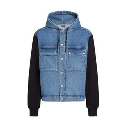 KARL LAGERFELD JEANS Jacke Herren Gr&ouml;&szlig;e XL blue denim / schwarz