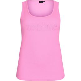 Zizzi Top 'Evinna' Damen Gr&ouml;&szlig;e XXXL/4XL hellpink / silber