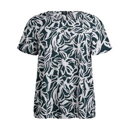 Flash By Zizzi Bluse 'Flbilly' Damen Gr&ouml;&szlig;e 9XL/10XL dunkelgr&uuml;n / wei&szlig;