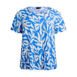 Flash By Zizzi Bluse 'Flbilly' Damen Gr&ouml;&szlig;e 9XL/10XL blau / wei&szlig;