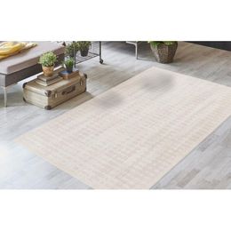 Kayoom Teppich »Madita 325« rechteckig 9 mm Höhe 252.000 Points / m², Unifarben, modernes Design Weiß Obermaterial: 100% Polypropylen B : 80 cm 1...