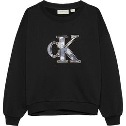 Calvin Klein Jeans Sweatshirt &raquo;FILLED MONOLOGO TERRY CREW NECK&laquo;, f&uuml;r Kinder bis 16 Jahre, mit gro&szlig;em Logo-Druck Ck Black 6 (116) 6 (116) Sweatshirt...
