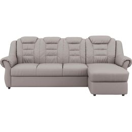 Ecksofa Home Affaire, B:262cm H:102cm T:165cm, beige, 64% Polyurethan, 25% Polyester, 11% Baumwolle, Wohnzimmer, Sofas, "Boston L-Form", mit hoher