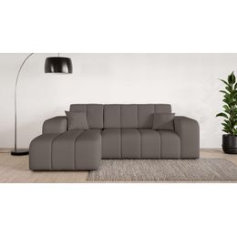 Ecksofa Inosign, B:244,5cm H:88cm T:164,5cm, braun, 100% Polyester, Wohnzimmer, Sofas, "CASSY L-Form, Schlafsofa mit Bettkasten, Maße B/T/H: