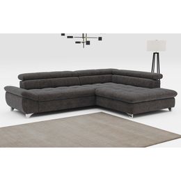 Ecksofa COTTA, B:312cm T:234cm, braun, Wohnzimmer, Sofas, "Gemini L-Form", mit Kopfteilverstellung, wahlweise mit Bettfunktion