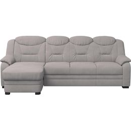 Ecksofa COTTA, B:257cm H:99cm T:162cm, silber, 100% Polyester, Wohnzimmer, Sofas, "Marcus L-Form", wahlweise mit Bettfunktion