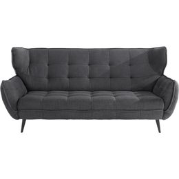 3-Sitzer LEONIQUE, B:221cm, grau, 90% Polyester 10% Polyamid, Sofas, "Ariana", Big-Sofa bzw. stylischer Hochlehner