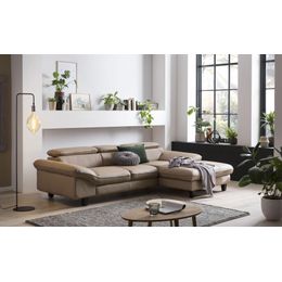 Ecksofa Home Affaire, B:268cm H:73cm T:108cm, braun, 100% Polyester, Feinstruktur 75000 Scheuertouren, Struktur 35000 Scheuertouren, Microfaser