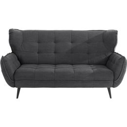 2-Sitzer LEONIQUE, B:191cm, grau, 100% Polyester, Sofas, "Ariana", Big-Sofa bzw. stylischer Hochlehner