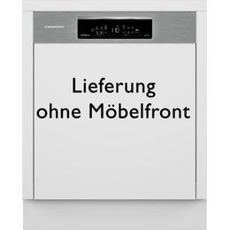 Grundig vollintegrierbarer Geschirrspüler "GNVP4410DW", B:59,8cm H:81,8cm T:55cm, silber, Geschirrspüler, seitlicher Statusindikator