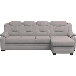 Ecksofa COTTA, B:262cm H:99cm T:162cm, silber, 100% Polyester, Wohnzimmer, Sofas, "Marcus L-Form", wahlweise mit Bettfunktion