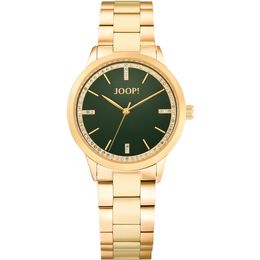 JOOP! JOOP Damen Quarzuhr, gold, Armbanduhren, Armbanduhr, Damenuhr, analog, Edelstahlarmband