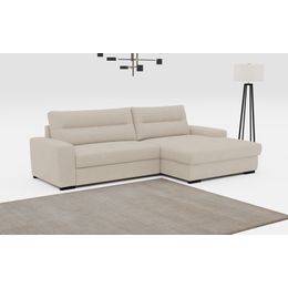Ecksofa COTTA, B:295cm H:93cm T:163cm, beige, 100% POLYESTER (PES), Wohnzimmer, Sofas, "Cappa L-Form", wahlweise mit Bettfunktion & Bettkasten