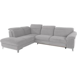 Ecksofa COTTA, B:293cm H:84cm T:232cm, grau, Chenille (90% Polyester; 10% Polyamid );Struktur (100% Polyester ), Wohnzimmer, Sofas, "Teresa L-Form",