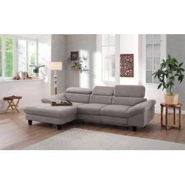 Ecksofa Home Affaire, B:268cm H:73cm T:108cm, braun, 100% Polyester, Feinstruktur 75000 Scheuertouren, Struktur 35000 Scheuertouren, Microfaser