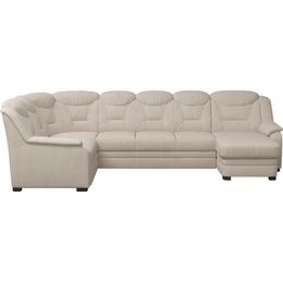 Wohnlandschaft COTTA, B:330cm H:99cm T:211cm, beige, 100% Polyester, Sofas, "Marcus U-Form", wahlweise mit Bettfunktion & Stauraum
