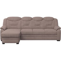 Ecksofa COTTA, B:257cm H:99cm T:162cm, braun, 100% Polyester, Wohnzimmer, Sofas, "Marcus L-Form", wahlweise mit Bettfunktion
