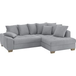 Ecksofa MR. COUCH, B:243cm H:88cm T:190cm, grau, Memphis (Grundgewebe - 100% Polyester; Nutzschicht- 90% Polyester / 10% Polyamide), Wohnzimmer,
