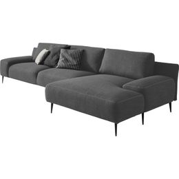 Ecksofa DESIGNWERK, B:344cm T:162cm, grau, 100% Polyester;Struktur 98% Polyester, 2% Acryl, Wohnzimmer, Sofas, "Forma L-Form, zeitloses Designsofa