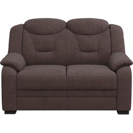 2-Sitzer COTTA, B:138cm H:99cm T:99cm, grau, 100% Polyester, Sofas, "Marcus", Sofa mit hoher Rückenlehne