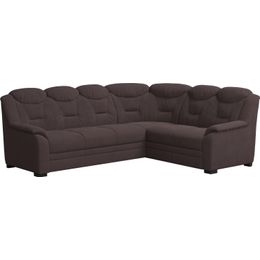 Ecksofa COTTA, B:263cm H:99cm T:211cm, grau, 100% Polyester, Wohnzimmer, Sofas, "Marcus L-Form", wahlweise mit Bettfunktion & Stauraum