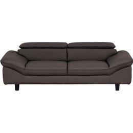 3-Sitzer Home Affaire, B:218cm T:108cm, braun, Sofas, "Pilot", Big-Sofa mit Kopfteilverstellung