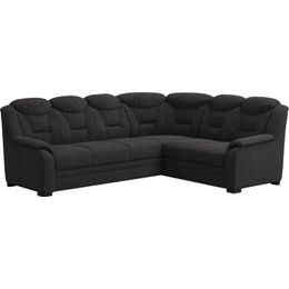 Ecksofa COTTA, B:263cm H:99cm T:211cm, schwarz, 100% Polyester, Wohnzimmer, Sofas, "Marcus L-Form", wahlweise mit Bettfunktion & Stauraum