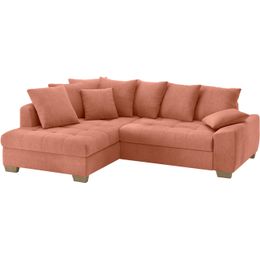 Ecksofa MR. COUCH, B:243cm H:88cm T:190cm, orange, Novaclean Avanti (100% Polyester), Wohnzimmer, Sofas, "Nikita II, L-Form", Wahlweise mit