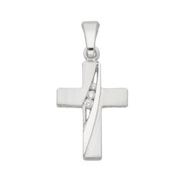 Adelia´s ADELIA ́S Damen Kreuzanhänger "Damen & Herren 925 Silber Kreuz Anhänger mit Zirkonia", Silber 925 (Sterlingsilber), silber, Silber 925