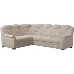 Ecksofa COTTA, B:263cm H:99cm T:211cm, beige, 100% Polyester, Wohnzimmer, Sofas, "Marcus L-Form", wahlweise mit Bettfunktion & Stauraum