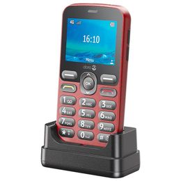 Doro Handy "1880 (ohne Netzteil)", B:11,5cm H:6,8cm T:19cm, rot, Mobiltelefone