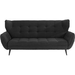 3-Sitzer LEONIQUE, B:221cm, grau, 100% Polyester, Sofas, "Ariana", Big-Sofa bzw. stylischer Hochlehner