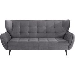 3-Sitzer LEONIQUE, B:221cm, grau, 90% Polyester 10% Polyamid, Sofas, "Ariana", Big-Sofa bzw. stylischer Hochlehner