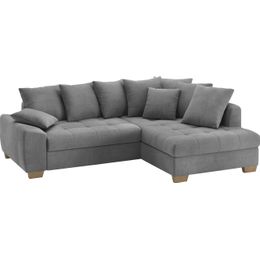 Ecksofa MR. COUCH, B:243cm H:88cm T:190cm, grau, Memphis (Grundgewebe - 100% Polyester; Nutzschicht- 90% Polyester / 10% Polyamide), Wohnzimmer,
