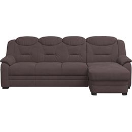 Ecksofa COTTA, B:262cm H:99cm T:162cm, grau, 100% Polyester, Wohnzimmer, Sofas, "Marcus L-Form", wahlweise mit Bettfunktion