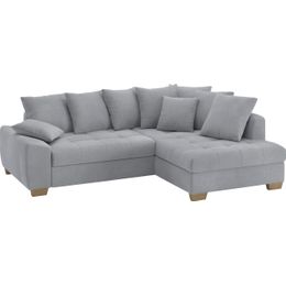 Ecksofa MR. COUCH, B:243cm H:88cm T:190cm, grau, Memphis (Grundgewebe - 100% Polyester; Nutzschicht- 90% Polyester / 10% Polyamide), Wohnzimmer,