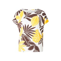 s.Oliver Shirt female size XS Ecru / Chocolate / Yellow