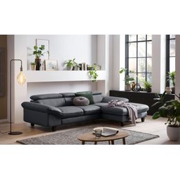 Ecksofa Home Affaire, B:268cm H:73cm T:108cm, grau, 100% Polyester, Feinstruktur 75000 Scheuertouren, Struktur 35000 Scheuertouren, Microfaser 40000,