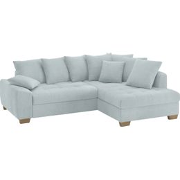 Ecksofa MR. COUCH, B:243cm H:88cm T:190cm, grau, Novaclean Avanti (100% Polyester), Wohnzimmer, Sofas, "Nikita II, L-Form, bis 140kg pro Sitzplatz