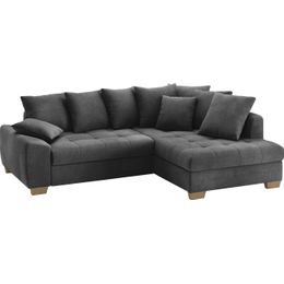Ecksofa MR. COUCH, B:243cm H:88cm T:190cm, schwarz, Memphis (Grundgewebe - 100% Polyester; Nutzschicht- 90% Polyester / 10% Polyamide), Wohnzimmer,