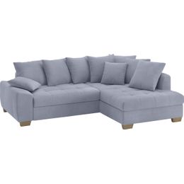 Ecksofa MR. COUCH, B:243cm H:88cm T:190cm, blau, Memphis (Grundgewebe - 100% Polyester; Nutzschicht- 90% Polyester / 10% Polyamide), Wohnzimmer,