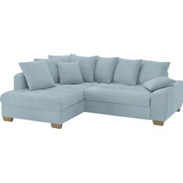 Ecksofa MR. COUCH, B:243cm H:88cm T:190cm, blau, Novaclean Avanti (100% Polyester), Wohnzimmer, Sofas, "Nikita II, L-Form, bis 140kg pro Sitzplatz