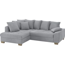 Ecksofa MR. COUCH, B:243cm H:88cm T:190cm, grau, Memphis (Grundgewebe - 100% Polyester; Nutzschicht- 90% Polyester / 10% Polyamide), Wohnzimmer,
