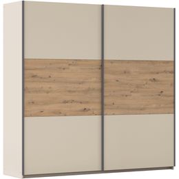 Schwebet&uuml;renschrank Rauch, B:218cm H:210cm T:59cm, beige, Holzwerkstoff, Schr&auml;nke, "Kleiderschrank Schrank Garderobe Schlafzimmerschrank SAJO", in 2