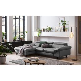 Ecksofa Home Affaire, B:268cm H:73cm T:108cm, grau, 100% Polyester, Feinstruktur 75000 Scheuertouren, Struktur 35000 Scheuertouren, Microfaser 40000,