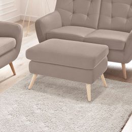 Hocker, B:72cm H:47cm T:62cm, grau, exxpo - SOFA FASHION, Korpus: 100% PES;Luxus-Microfaser (100% Polyester), Garten, Hocker, "Scandi bequem und