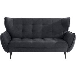 2-Sitzer LEONIQUE, B:191cm, schwarz, 90% Polyester 10% Polyamid, Sofas, "Ariana", Big-Sofa bzw. stylischer Hochlehner