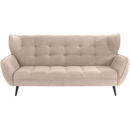 3-Sitzer LEONIQUE, B:221cm, beige, 100% Polyester, Sofas, "Ariana", Big-Sofa bzw. stylischer Hochlehner