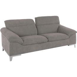 2-Sitzer COTTA, B:218cm H:84cm T:109cm, grau, Chenille (90% Polyester; 10% Polyamid );Struktur (100% Polyester ), Sofas, "Teresa", mit